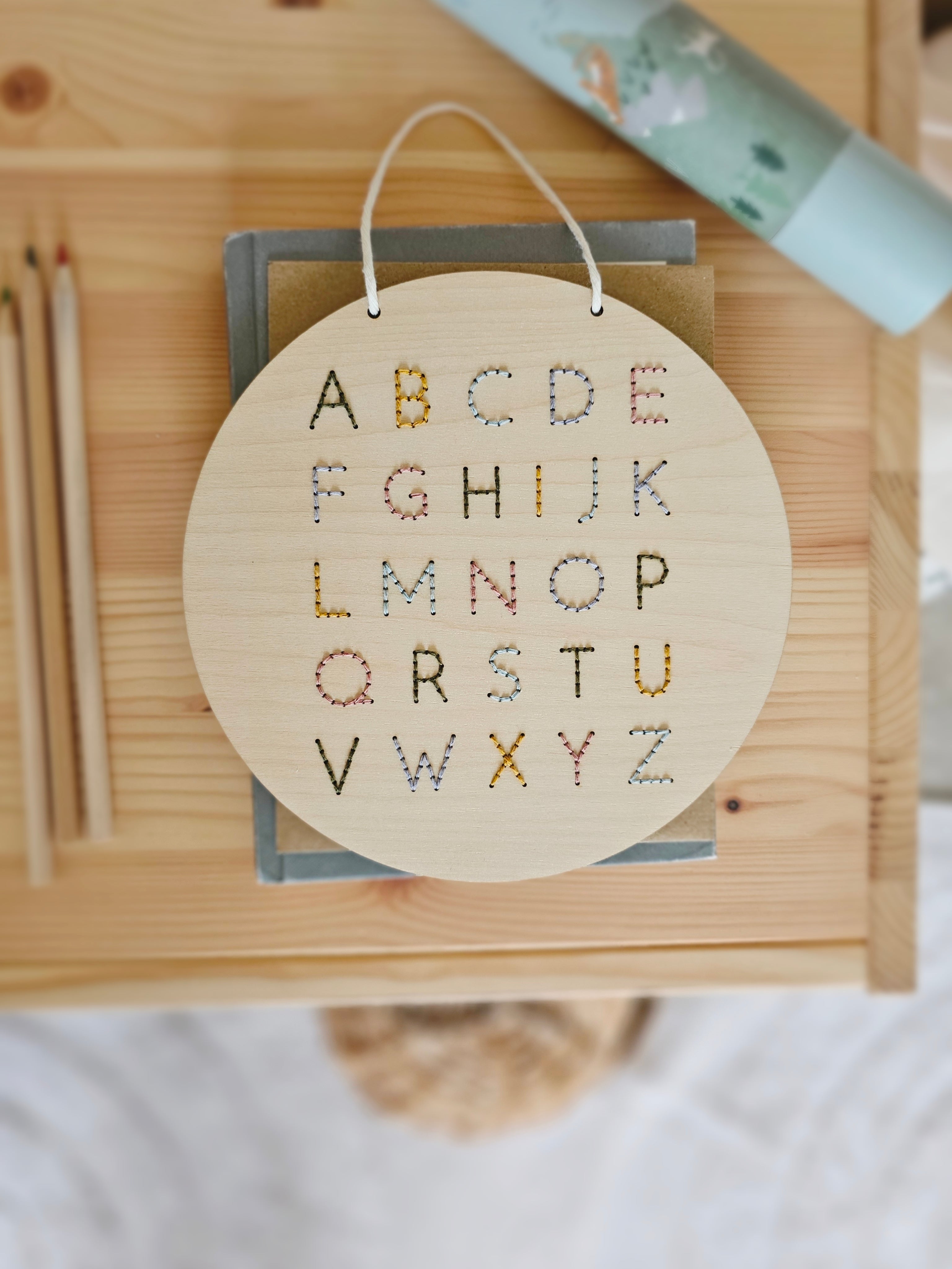 Embroidered Alphabet Banner – Bobo and the mouse
