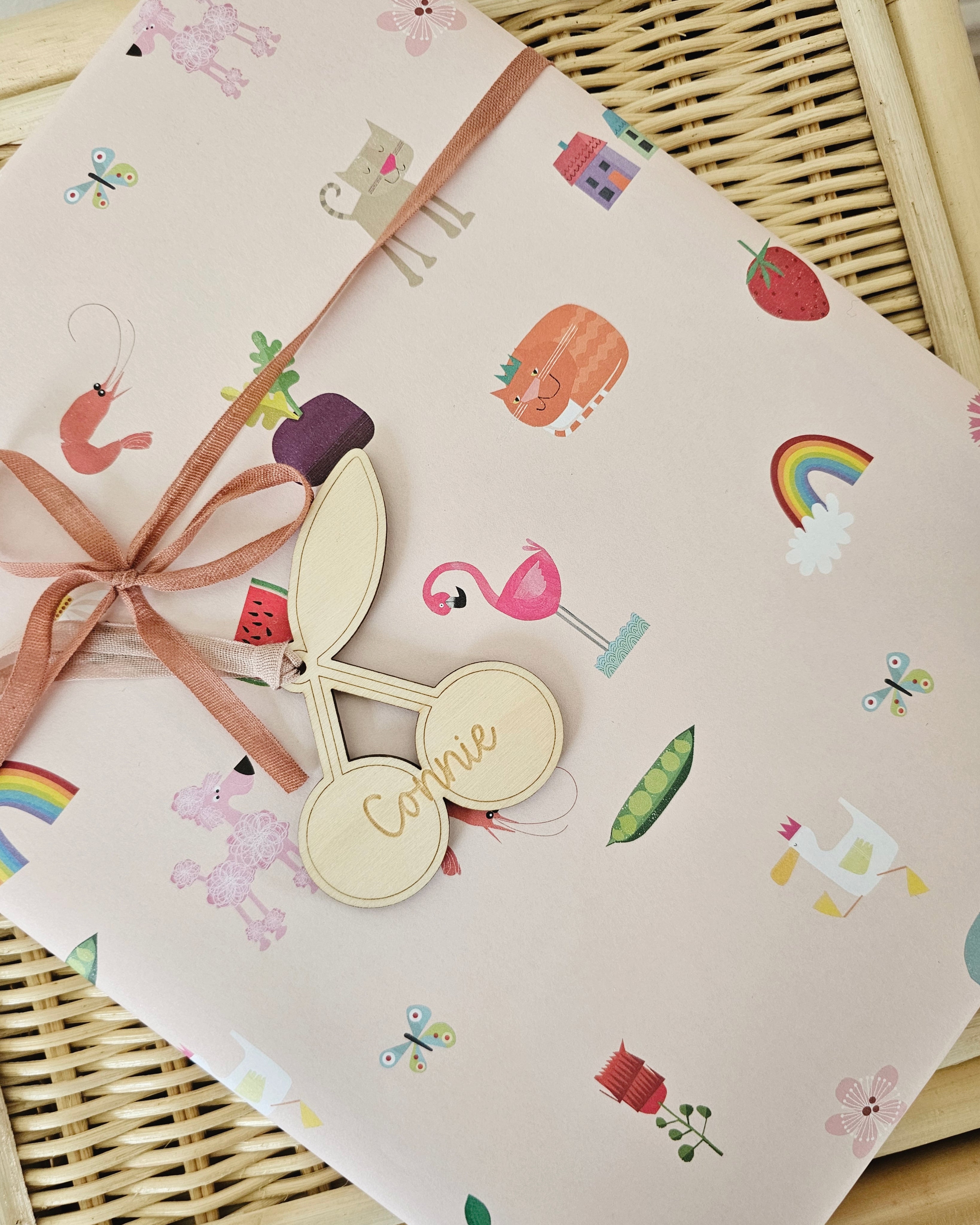 Cherries Wooden Gift Tag - Personalised – Bobo and the mouse