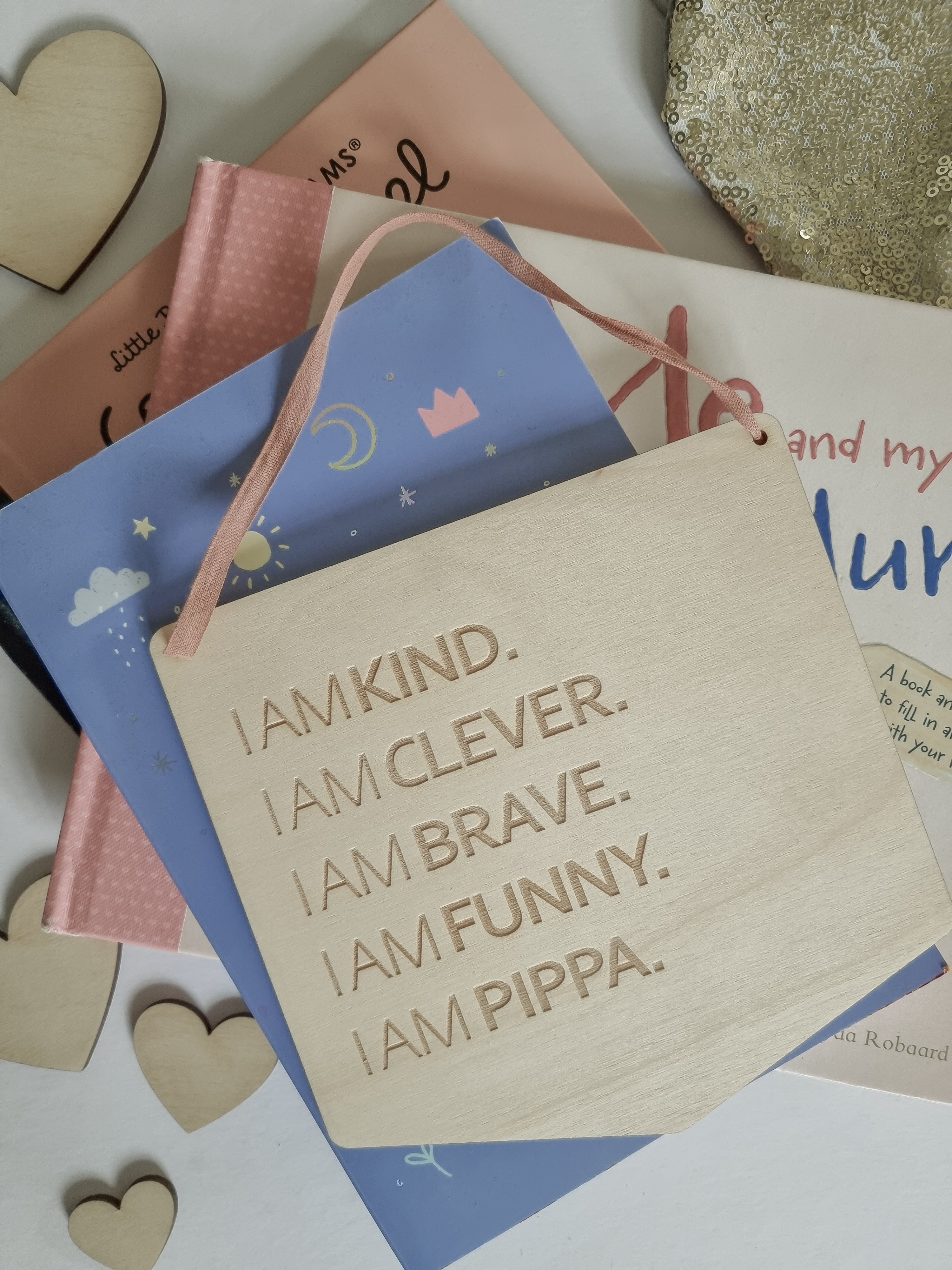 Positive Affirmation Wooden Wall Hanging – Bobo and the mouse