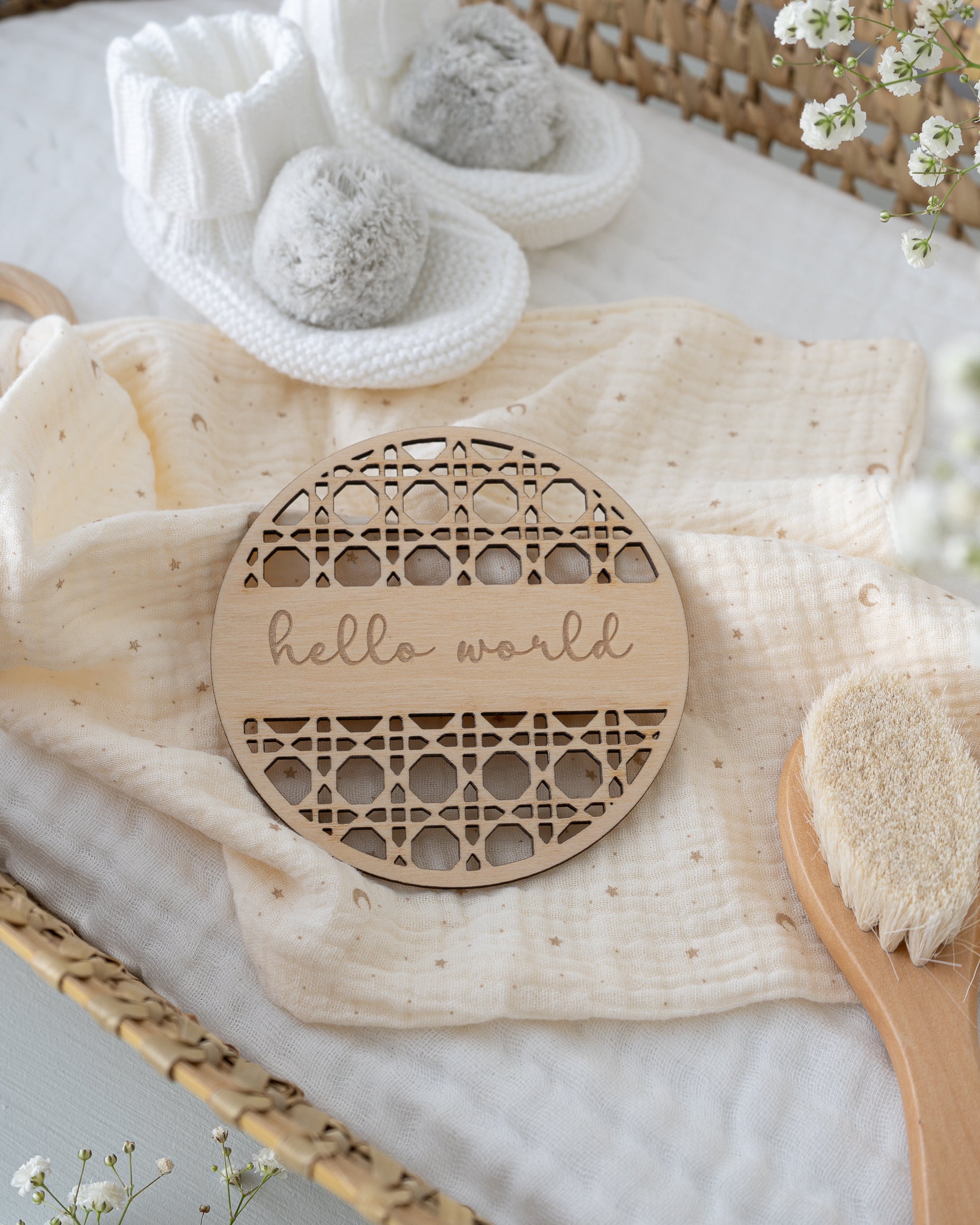 New Baby Announcement Plaque – Bobo and the mouse